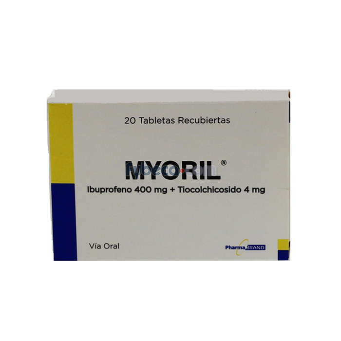 Myoril Tabletas Recubiertas 400/4Mg C/20 Suelta | Fybeca