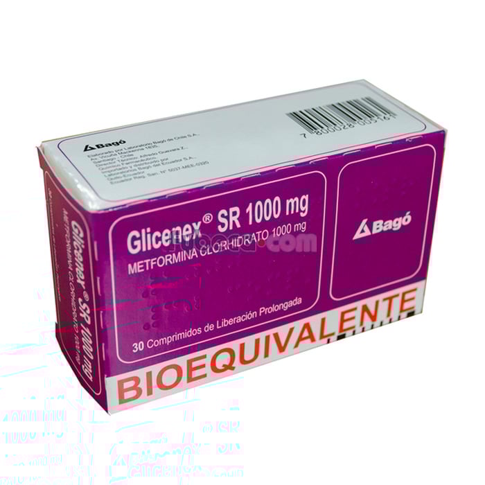 Glicenex Sr Comp. 1000 Mg C/30 Suelta | Fybeca