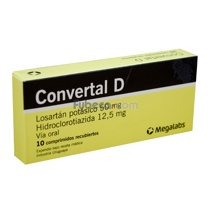 Convertal D Comp. 50 Mg + 12.5 Mg C/10 Suelta | Fybeca
