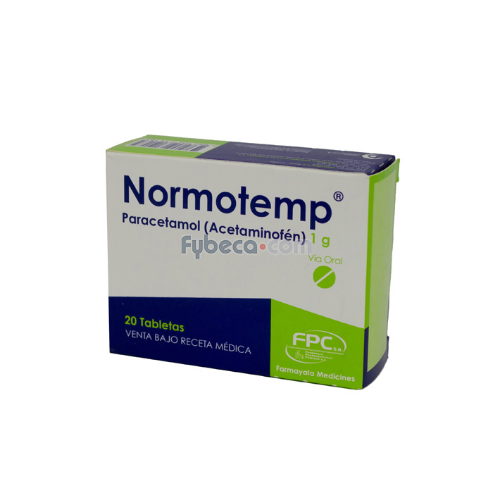 Normotemp Tabs 1 Gr C/20 Suelta | Fybeca