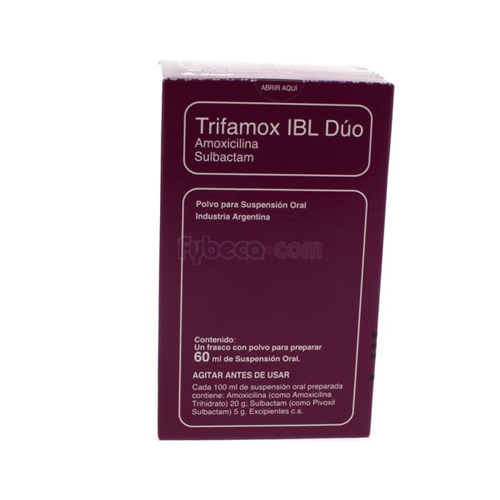 Trifamox Ibl Dúo 875 Mg Frasco Unidad | Fybeca