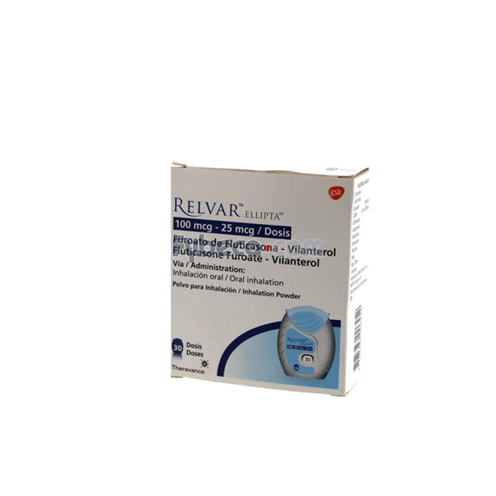 Relvar Ellipta Inhalador 100 - 25Mcg Dosis | Fybeca