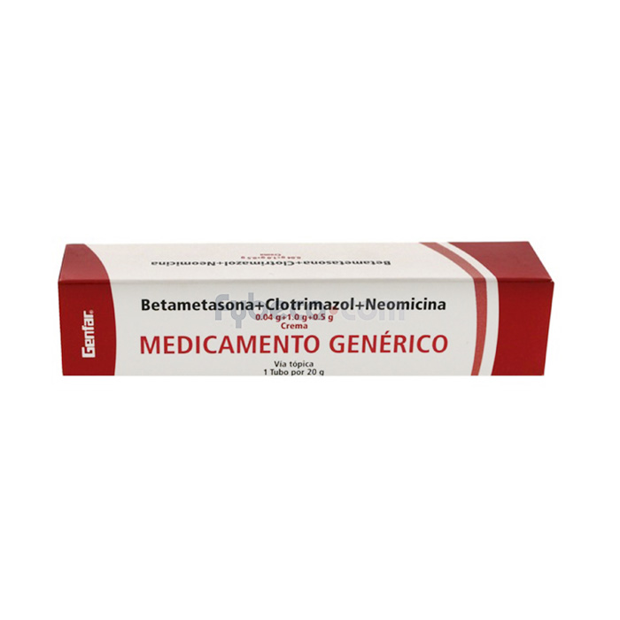 Crema Genfar 20 Mg Betametasona + Clotrimazol + Neomicina en Tubo | Fybeca