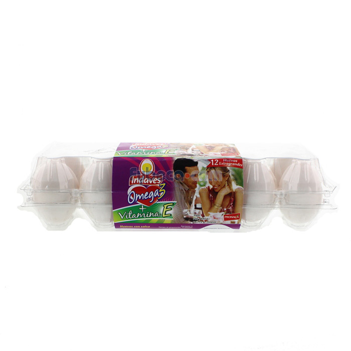 Huevos Indaves Blancos Omega 3 Extra Grandes Caja | Fybeca
