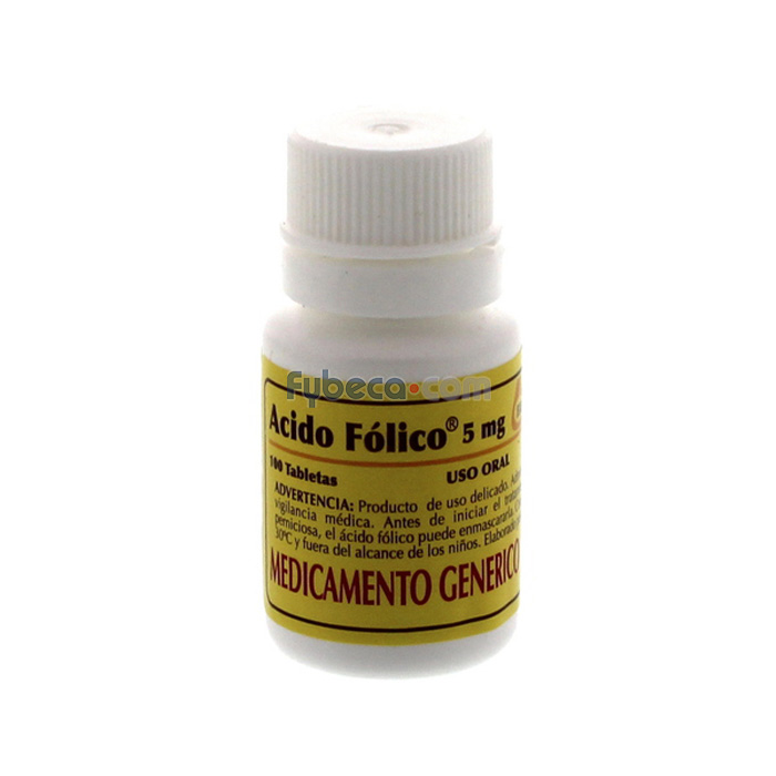 Acido Folico (Ecu) Tabs. 5 Mg. C/100 | Fybeca