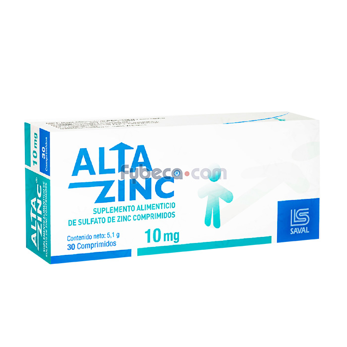 Altazinc Comprimidos 10 Mg C/30 Suelta | Fybeca