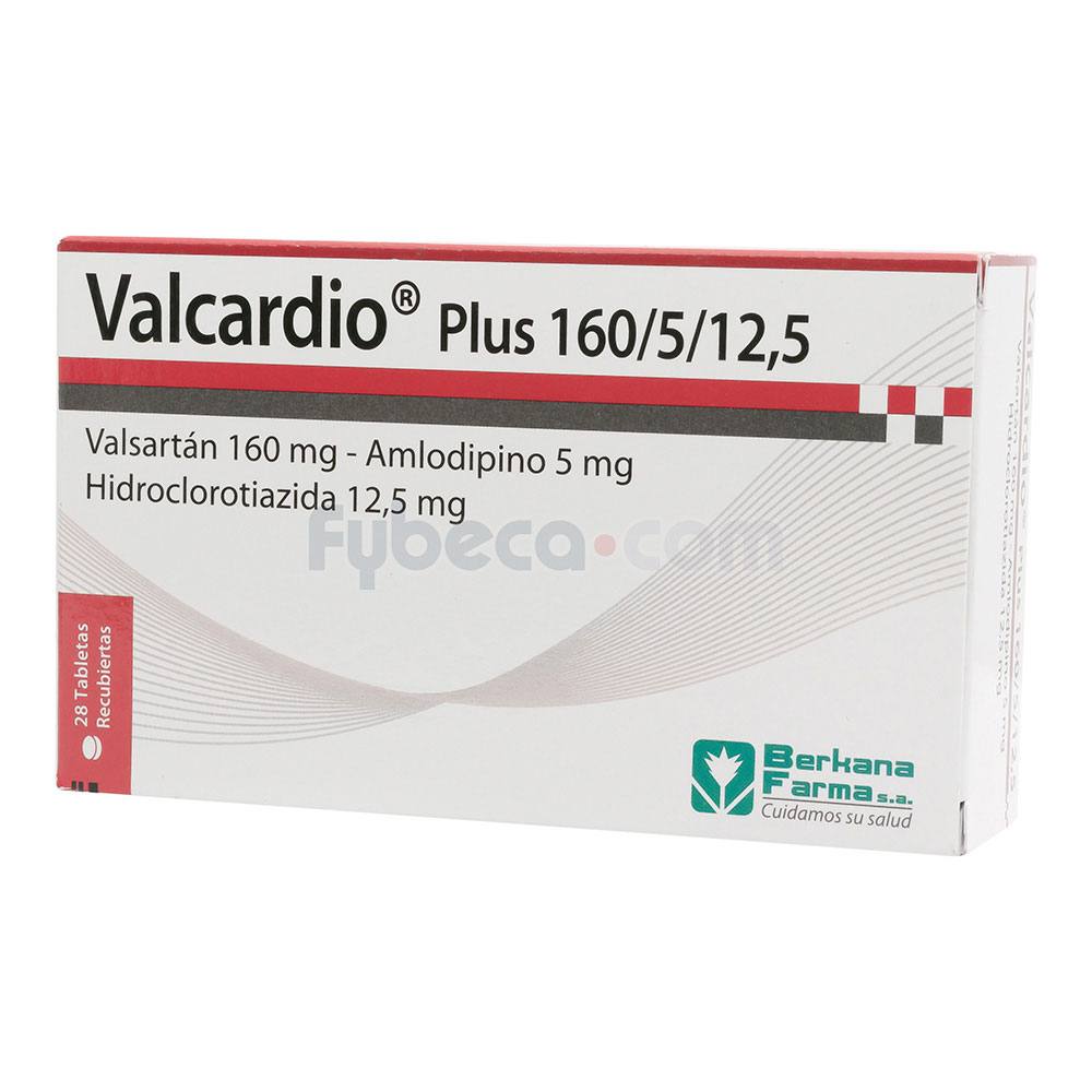 Valcardio Plus 160/5/12.5 Mg Tabs C/28 Suelta | Fybeca