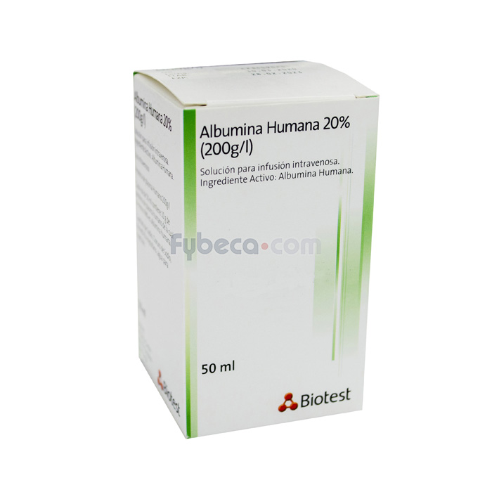 Albumina Humana 20% Frasco 50 Ml. | Fybeca