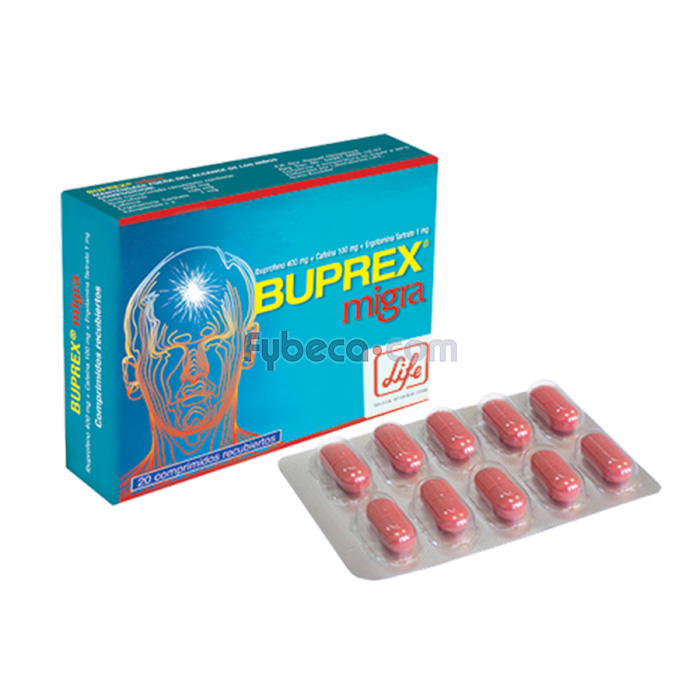 Buprex Migra Comp Recu 400/100/1 Mg C/20 Suelta | Fybeca