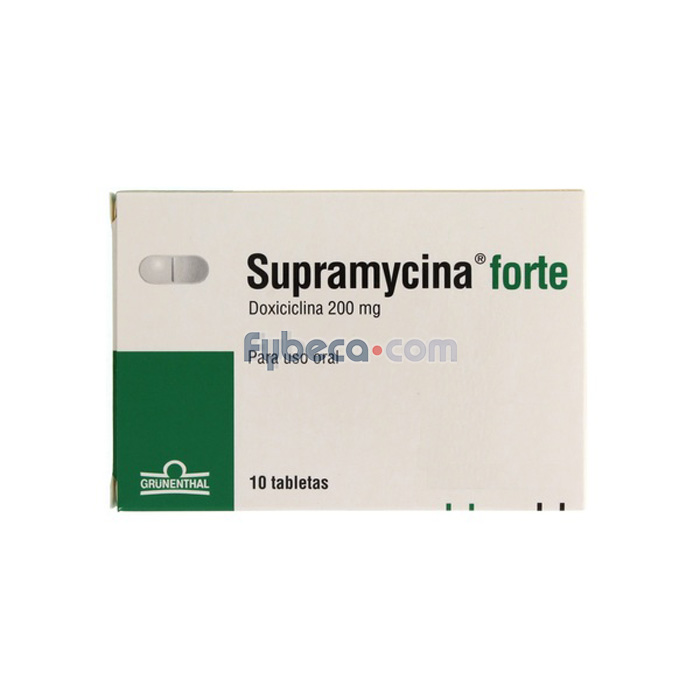 Supramycina Forte Tabs. 200 Mg. C/10 Suelta | Fybeca