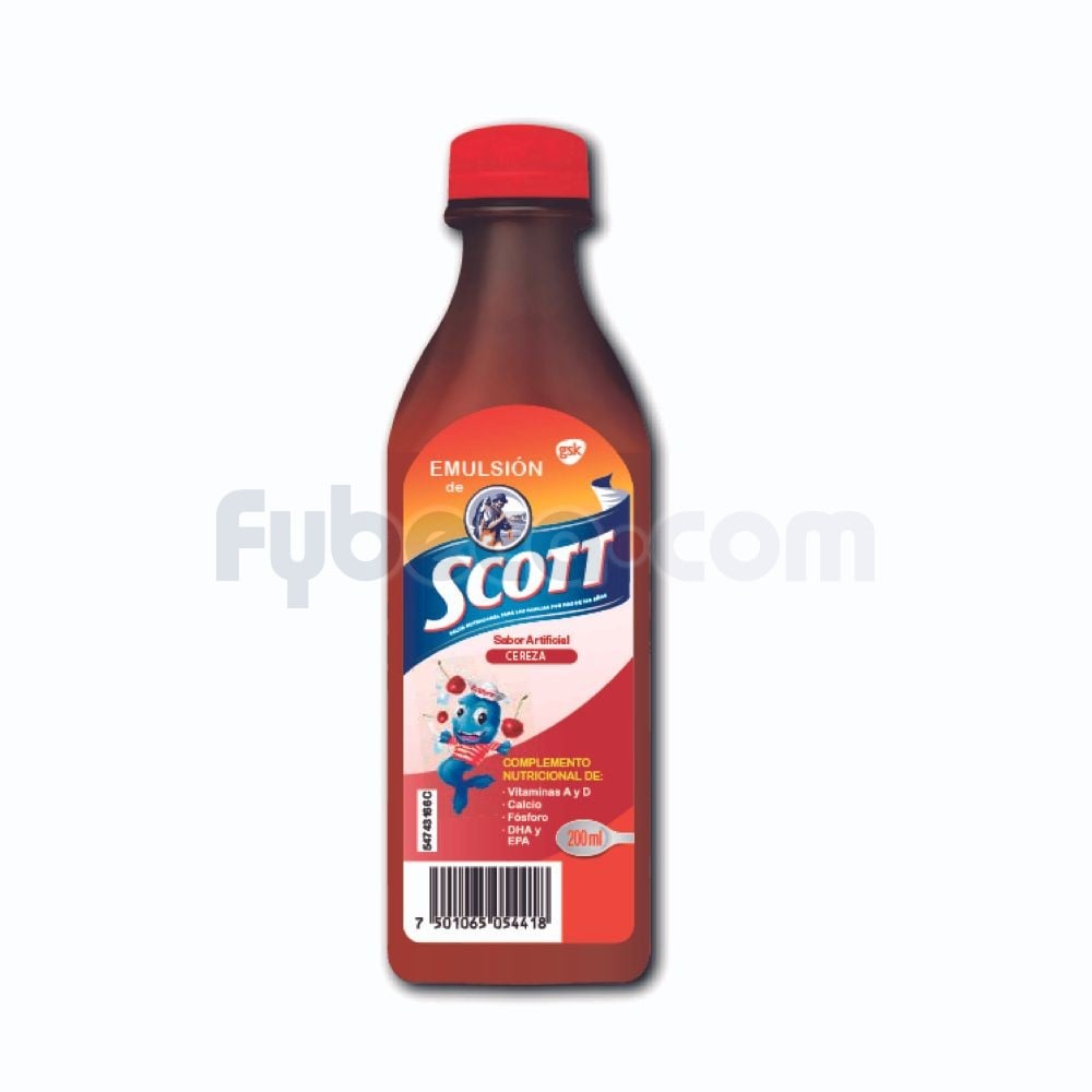 Emulsión Scott Cereza x 200 ml - Fybeca