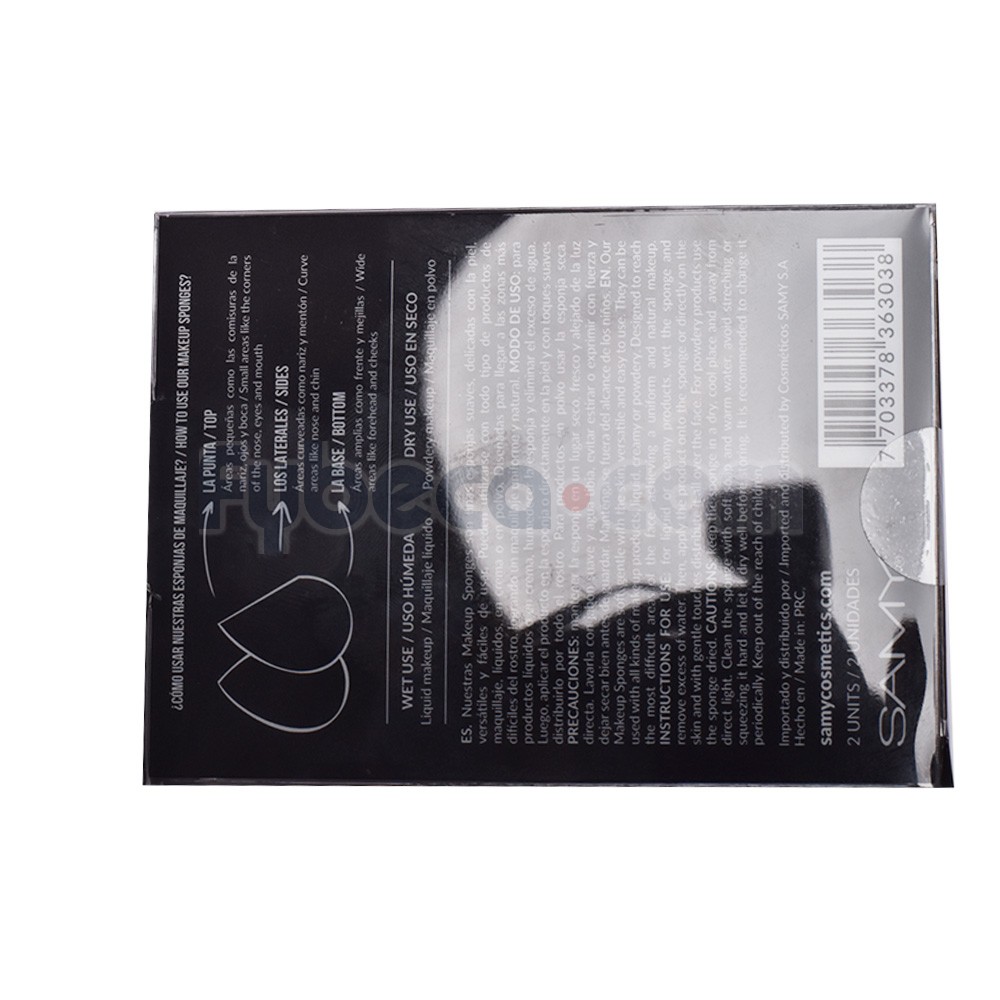 SAMY KIT ESPONJAS DE MAQUILLAJE X 2 UND 1