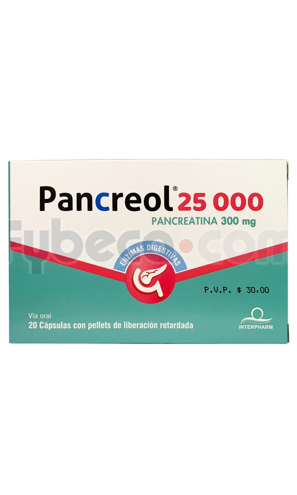 Pancreol 25000 Caps C/20 | Fybeca