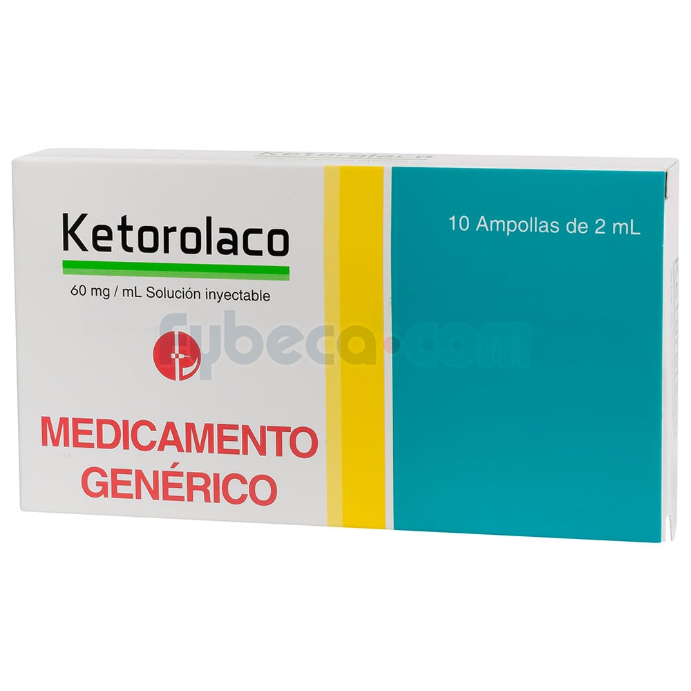 Ketorolaco Sol Inyect 60Mg/2Ml Amp C/10 Suelta | Fybeca