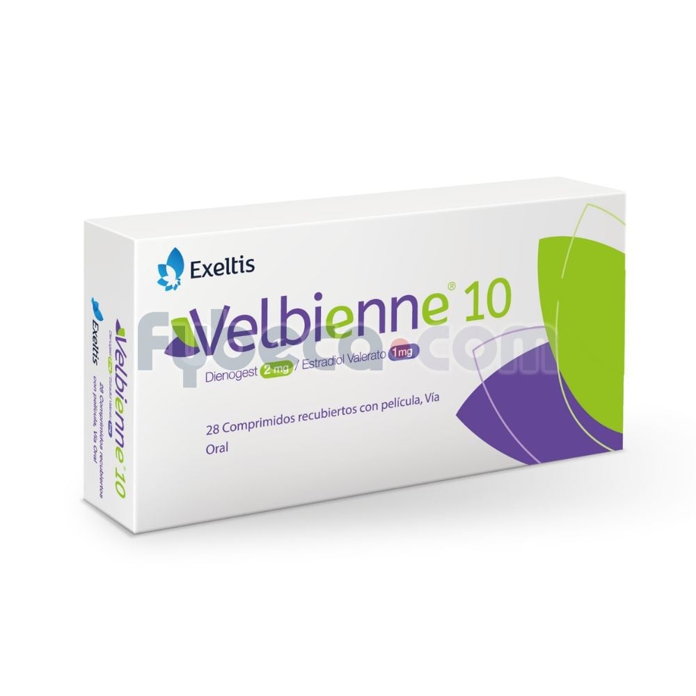 Velbienne 10 Tabs Rec 2 Mg C/28 | Fybeca