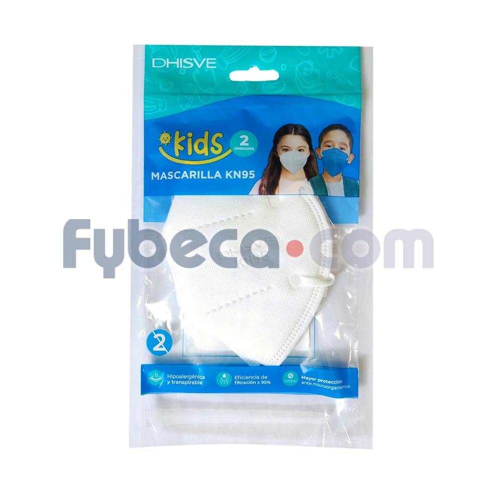 Mascarilla Pediátrica Kn95 Infantil Blanco Unidad | Fybeca