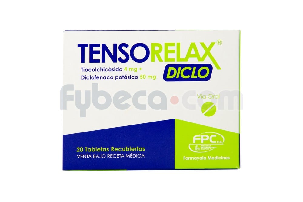 Tensorelax Diclo Tabs Rec 4Mg + 50Mg C/20 Suelta | Fybeca