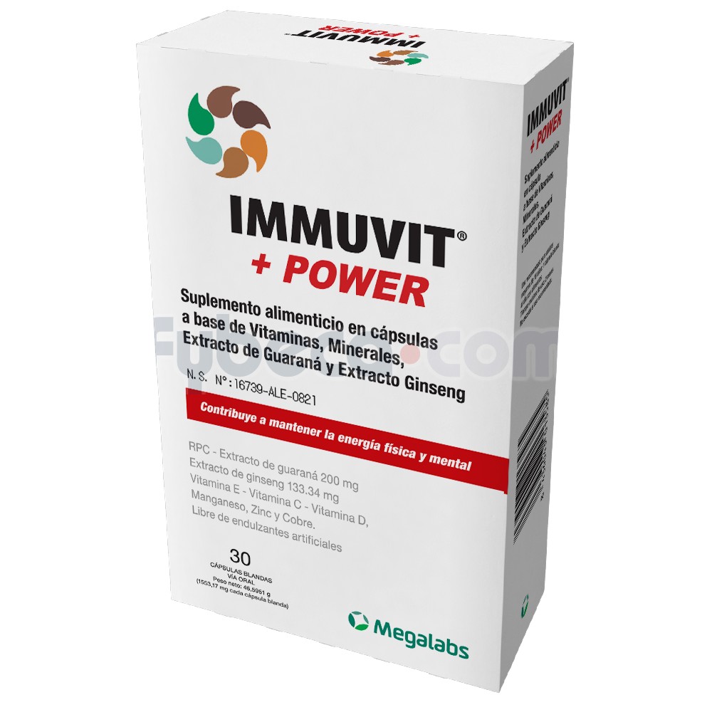Immuvit Power Capsulas C/30 Suelta | Fybeca