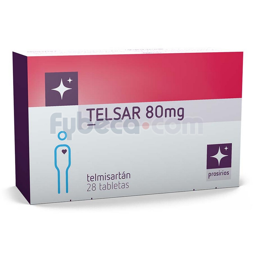 Telsar 80 Mg Tabletas C/28 Suelta | Fybeca