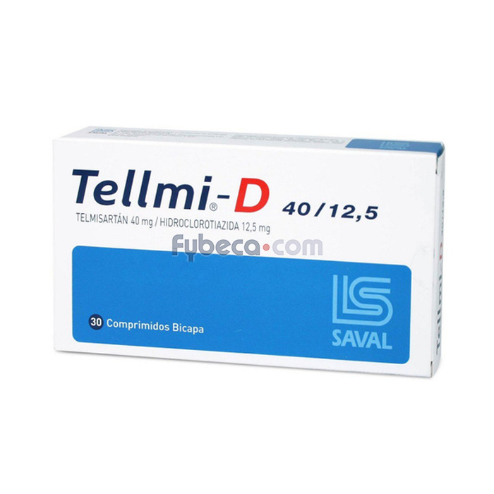 Tellmi-D Comprimidos 40/12,5 Mg C/30 Suelta | Fybeca