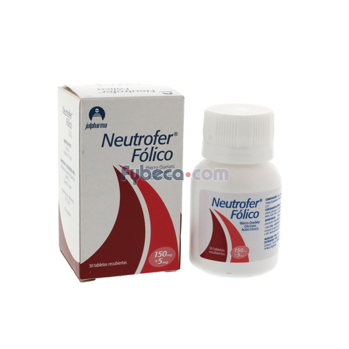 Neutrofer Folico Tabs. 150/5Mg. F/30 Suelta | Fybeca