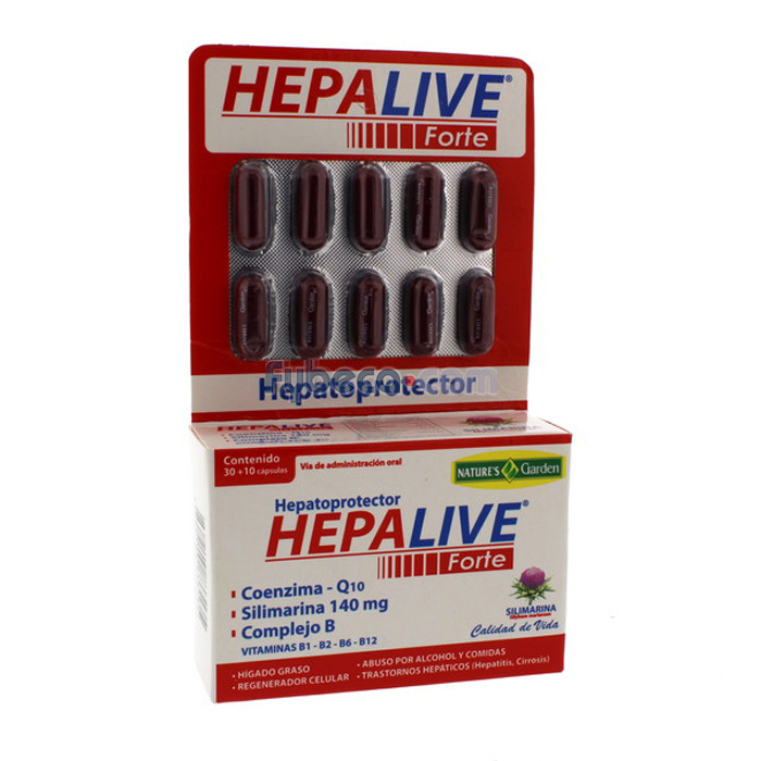 Hepalive forte 40 cápsulas | Fybeca