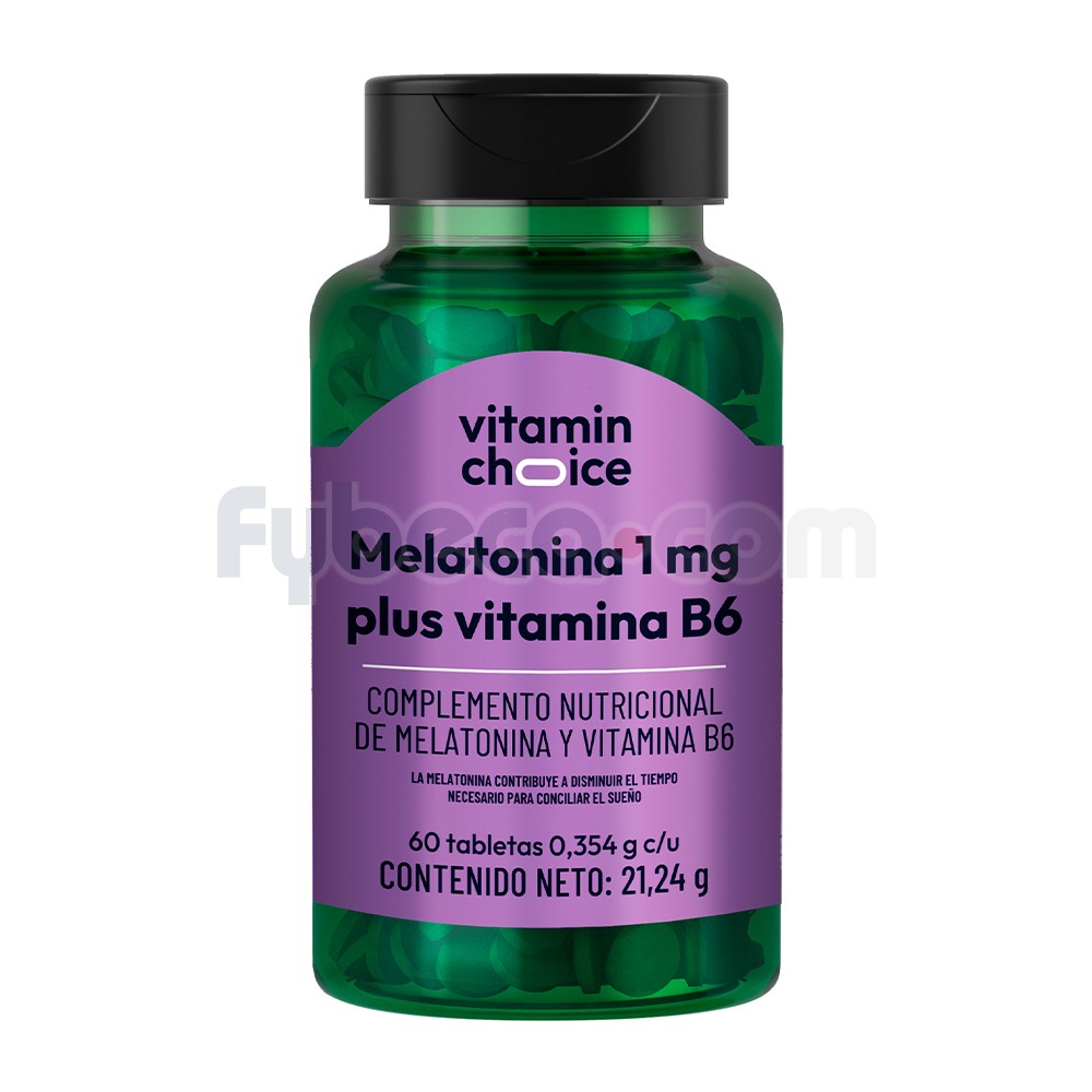 Vit Ch Melatonina 1 Mg Plus Vitamina B6 Tabs F/60 | Fybeca