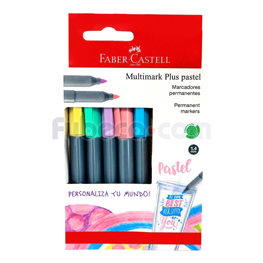 Marc Faber Multimark Plus Pastel x 5 colores - Fybeca