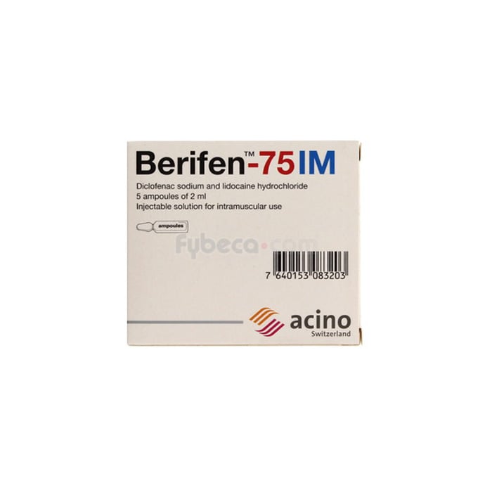 Berifen Amps. 75 Mg. C/5 Suelta | Fybeca