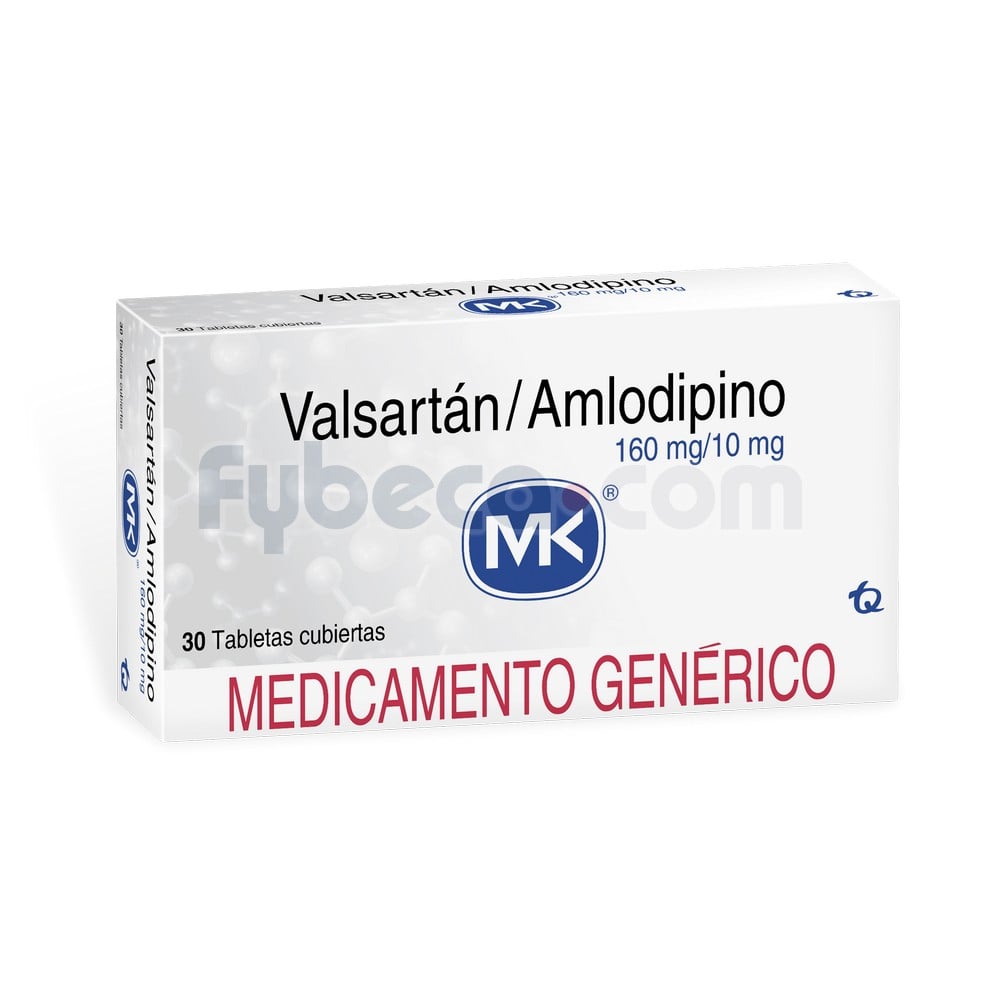Valsartan 160 Mg + Amlodipino 10 Mg (Mk) Tab C/30 Suelta | Fybeca