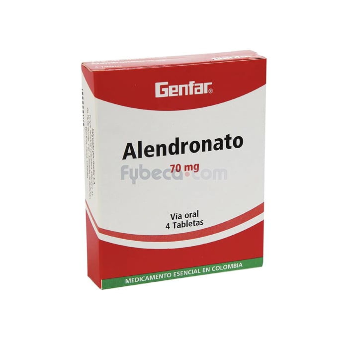 Alendronato (Genfar) Tabs 70Mg C/4 Suelta | Fybeca