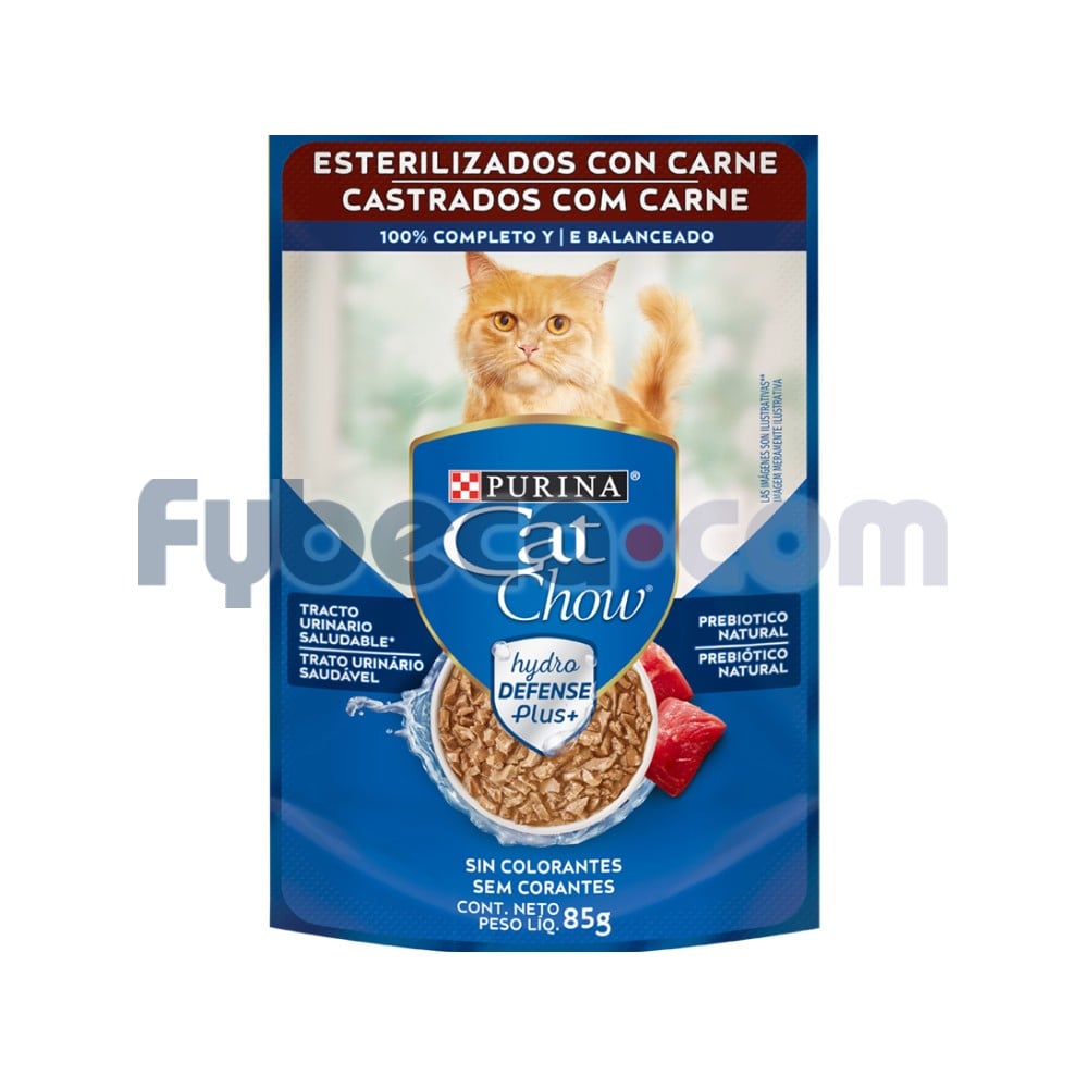 Alimento Húmedo Cat Chow Esterilizados Sabor Carne 85 G Unidad | Fybeca