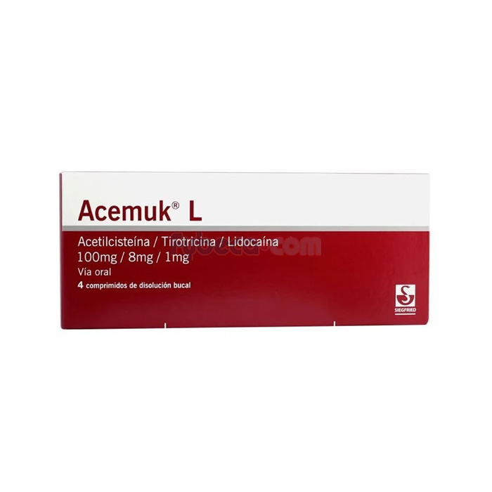 Acemuk L Comp 100Mg C/4 Suelta | Fybeca