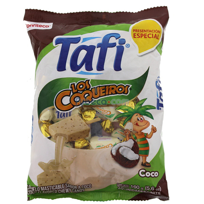 Caramelos Tafi Los Coqueiros Confiteca Coco 40 G Paquete | Fybeca