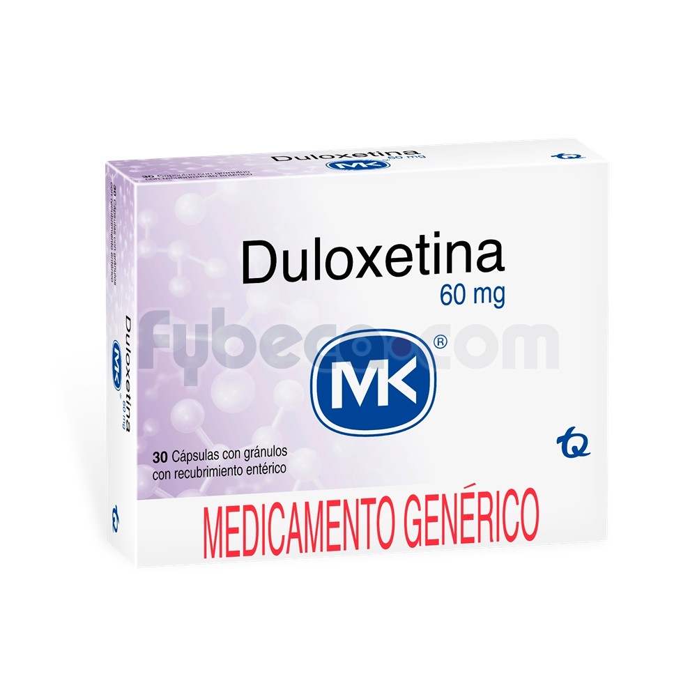 Duloxetina (Mk) Caps. Recub. 60Mg C/30 | Fybeca