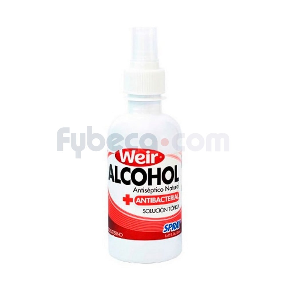 Alcohol Antiseptico Weir Spray 250 Ml | Fybeca
