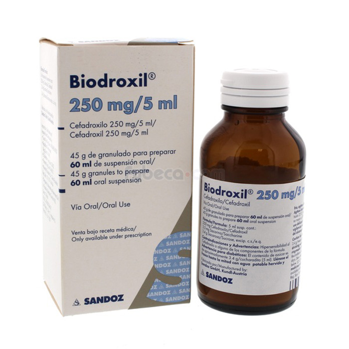 Biodroxil Susp. 250 Mg. F/60 Ml. | Fybeca