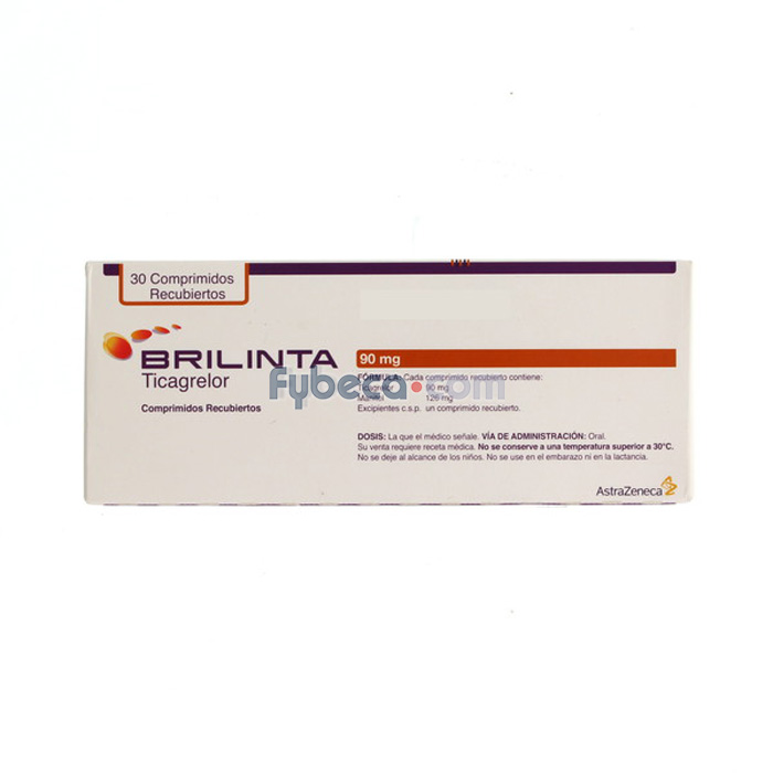 Brilinta Comp Recub 90 Mg C/30 Suelta | Fybeca
