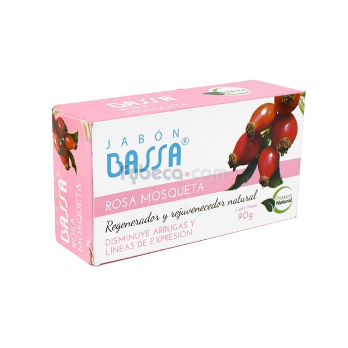 Jabón Bassa Rosa Mosqueta 90 G Barra | Fybeca