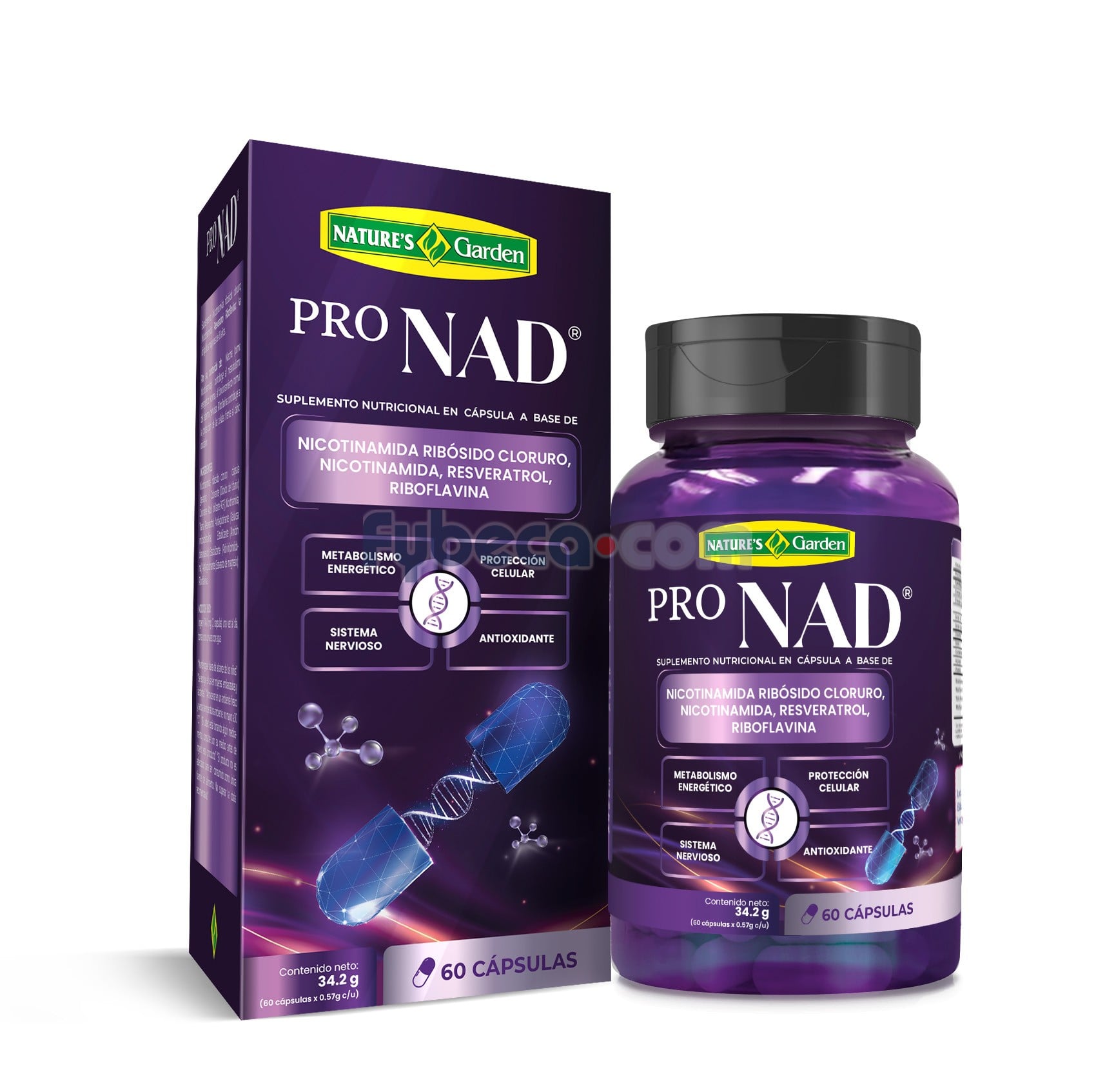 SUPLEMENTO NUTRICIONAL PRO NAD 60 CAPSULAS