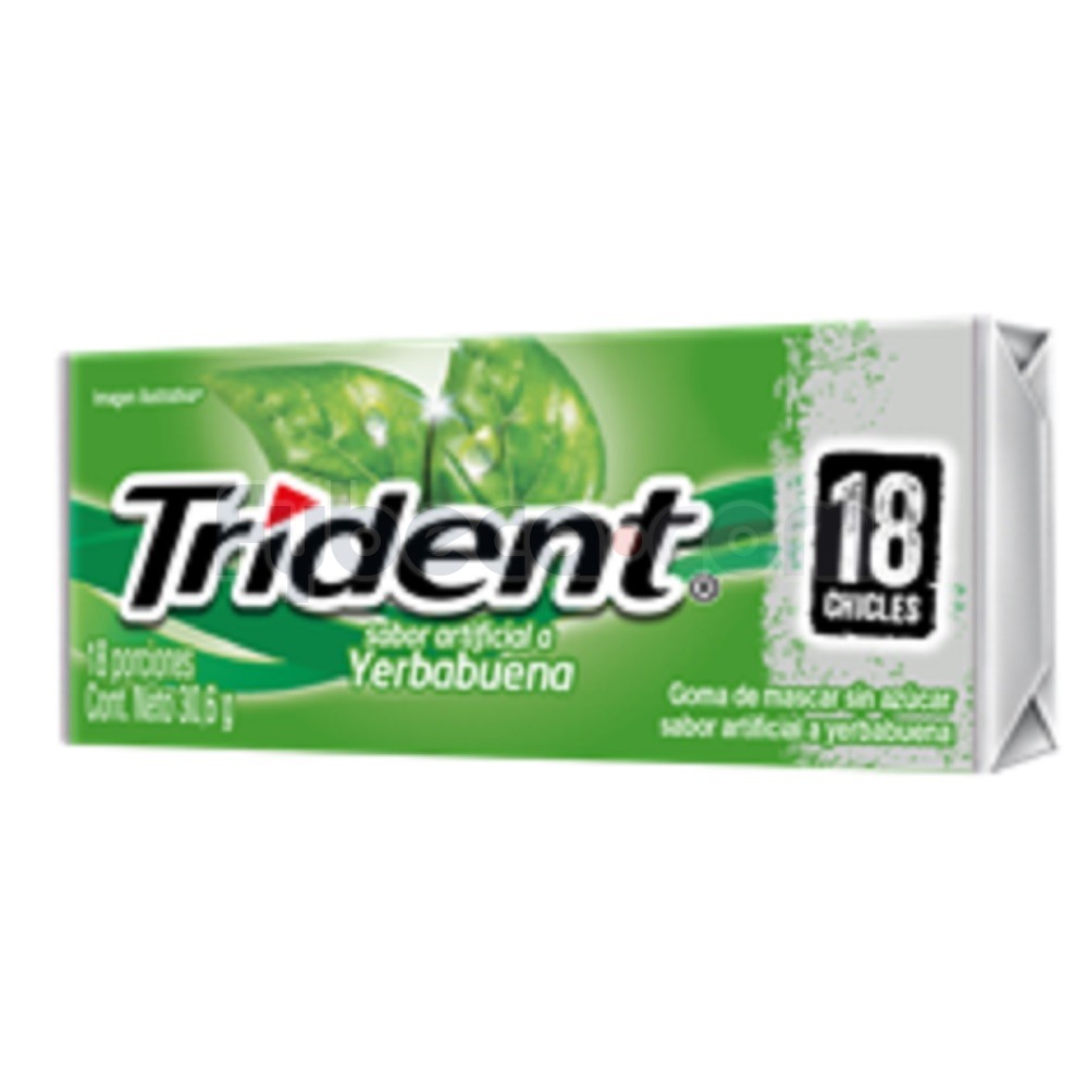 Chicle Trident Yerbabuena 30,6 G | Fybeca