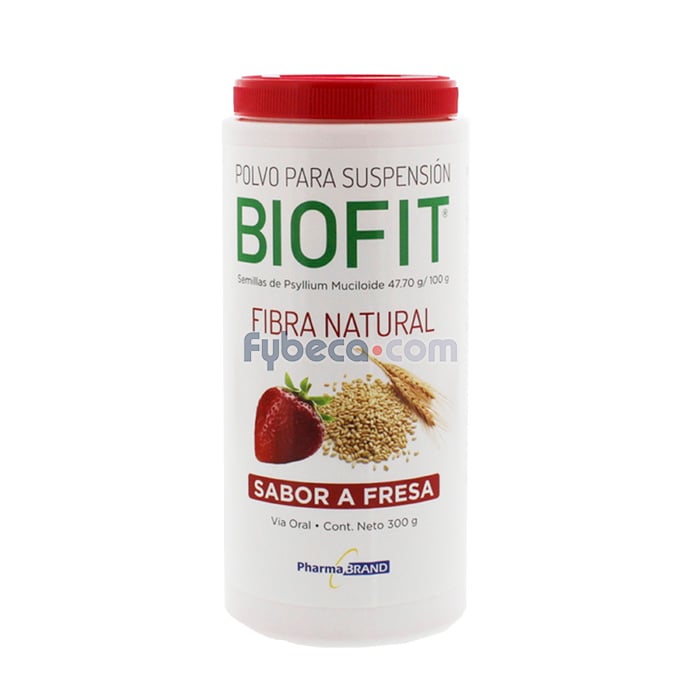 Biofit Fibra Sabor Fresa 300 G Frasco | Fybeca