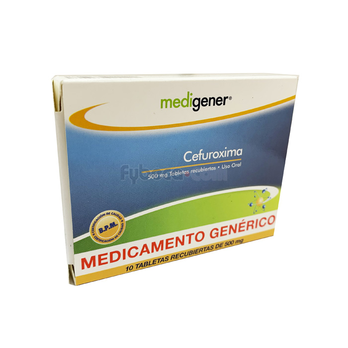 Cefuroxima (.Medigener) Tabs 500Mg C/10 Suelta | Fybeca