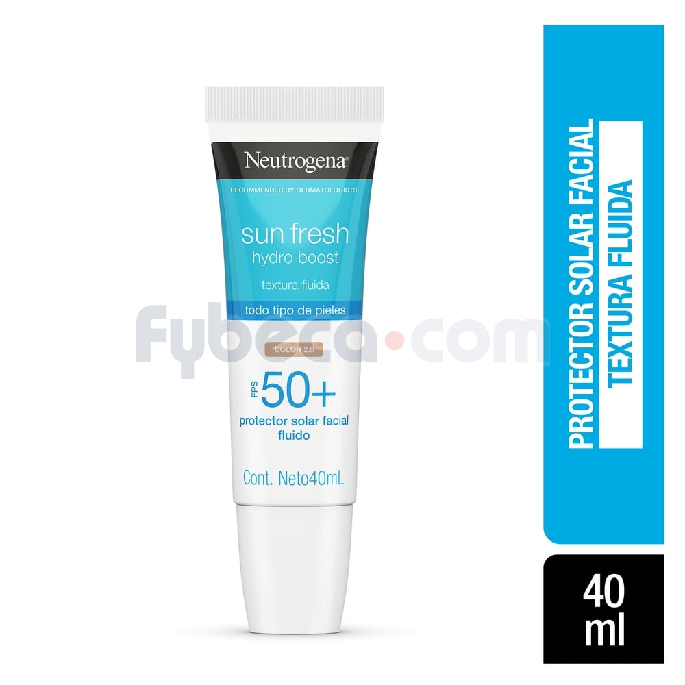 Neutrogena Sun Fresh Hydro Boost Spf 50+ Con Color 40Ml | Fybeca