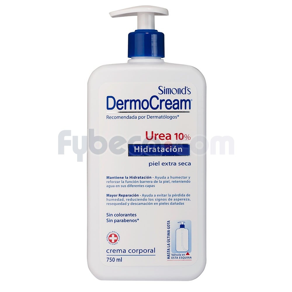 Dermocream Hidrtacion Urea 10% 750Ml | Fybeca