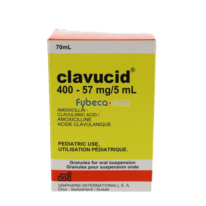 Clavucid Susp Pediactrico Frasco 400 - 57/5Ml | Fybeca