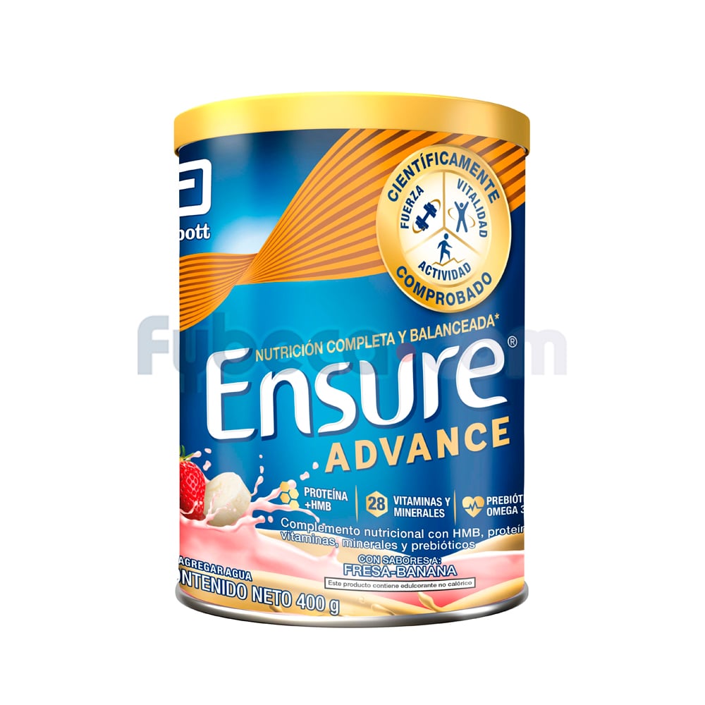 Ensure Advance Fresa Banano 400 G por Unidad | Fybeca