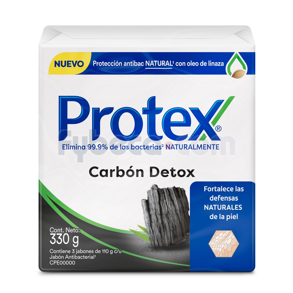 Protex Charcoal Detox 3X110G | Fybeca