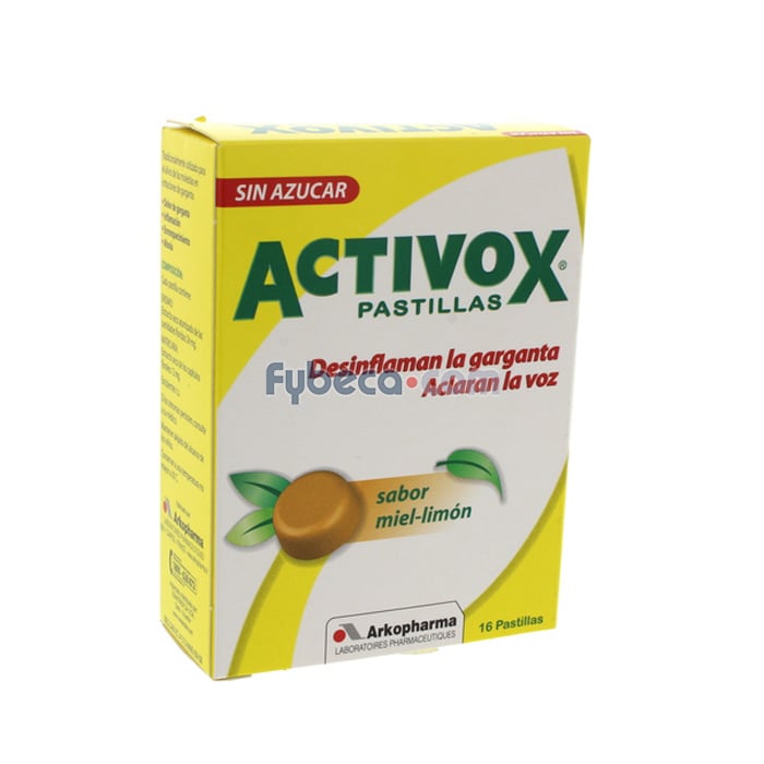 Activox Pastillas Miel-Limon C/16 Suelta | Fybeca