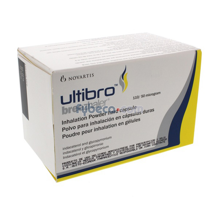 Ultibro Inhalador 110/50 Mcg 30 Caps | Fybeca